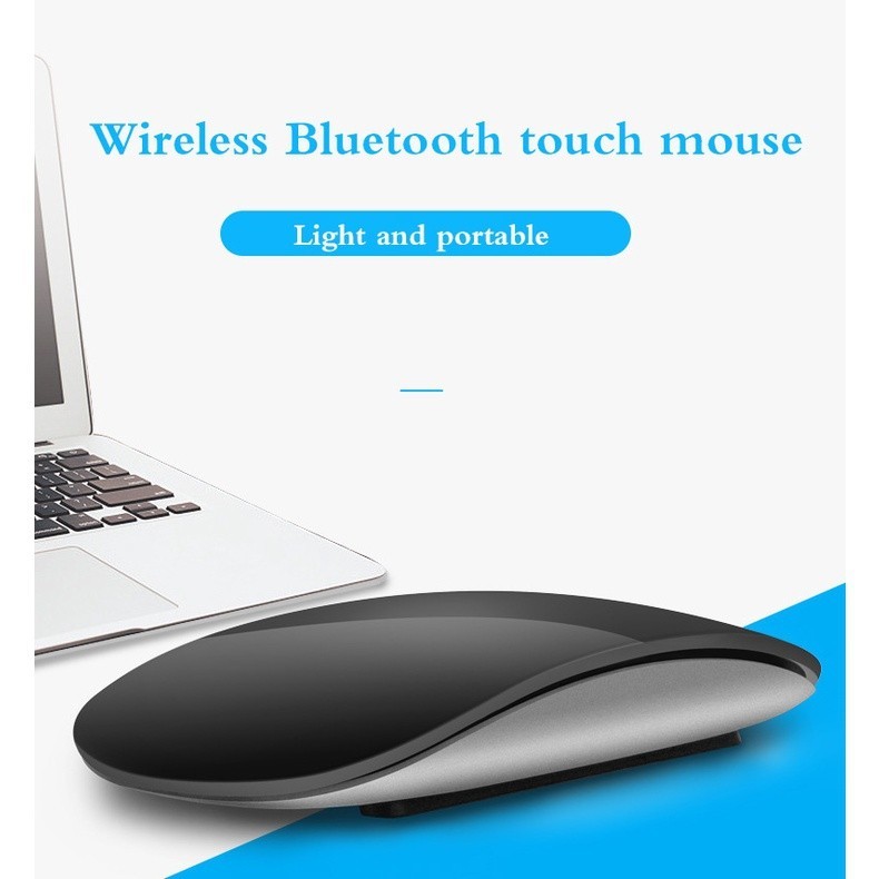 Wireless Bluetooth & 2.4GHz Rechargeable Mouse Silent Multi Touch Mice ...