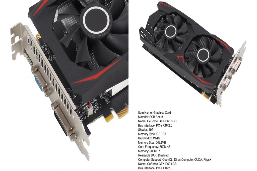 turbobo Dual Fan System for Performance Gtx1060 Graphics Card Dual Fan ...