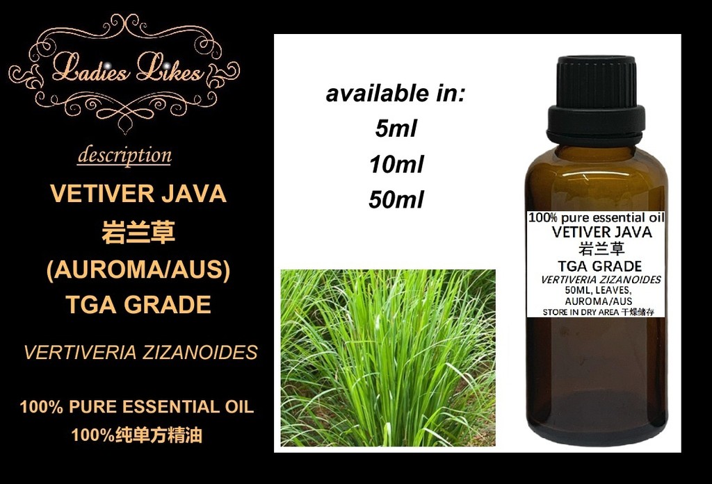 MINYAK PATI TULEN - 100% PURE E/O - VETIVER JAVA (AUROMA/AUS) 100%纯单方精油 ...
