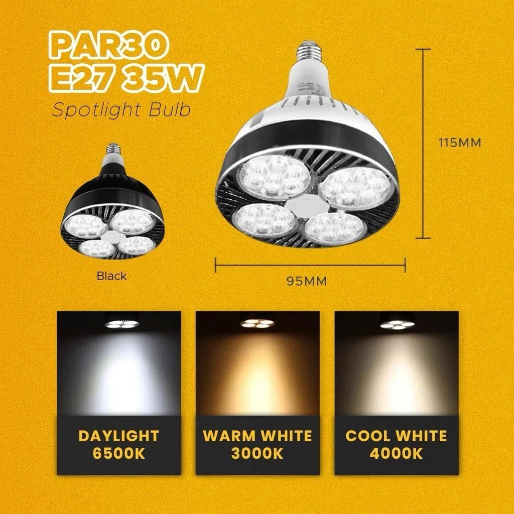 PAR30 TRACK LIGHT FITTING E27 BULB HOLDER REPLACEABLE BULB CEILING ...