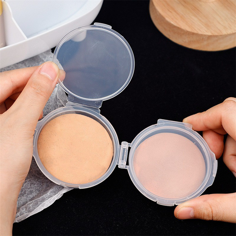 Air Cushion Powder Puff Storage Box - Double Folding Transparent Powder ...