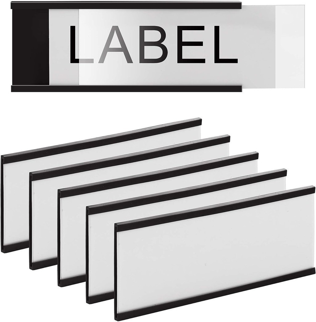 25PCS Magnetic Label Tag Card Holder Strip for Metal Shelf Warehouse ...