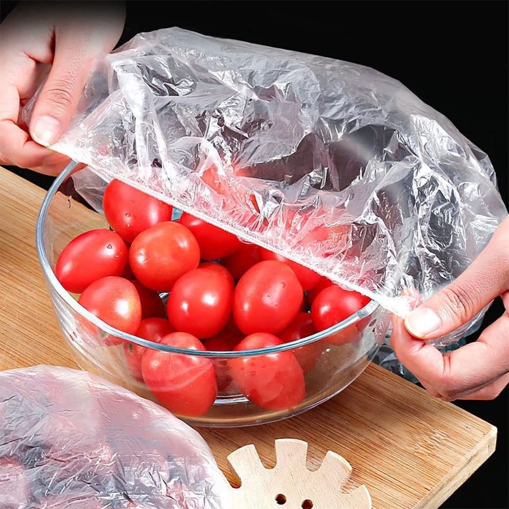 100-500 PCS Disposable Food Cover Wrap Plastic Elastic Stretch Food ...