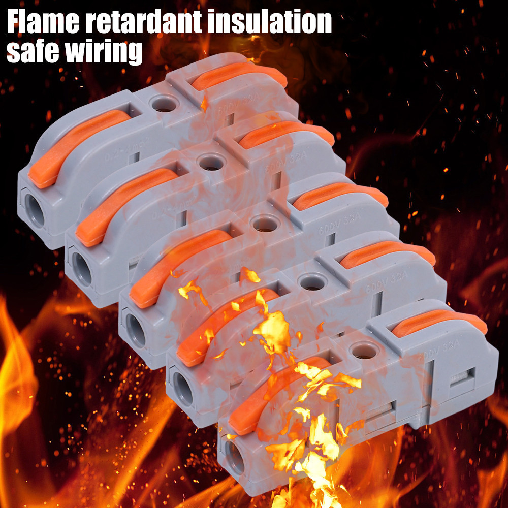 5Pcs Electrical Wire Junction Box - Push-in Spring splicing Terminal ...