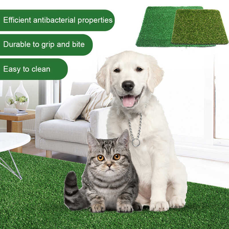 2Pcs Artificial Grass Dog Pee Mat Professional Potty Training Rug ...