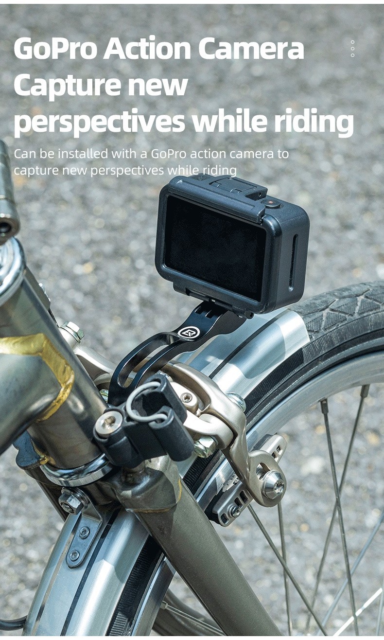 ROCKBROS Folding Bicycle Front Fork Bracket GoPro Bracket Action Camera ...
