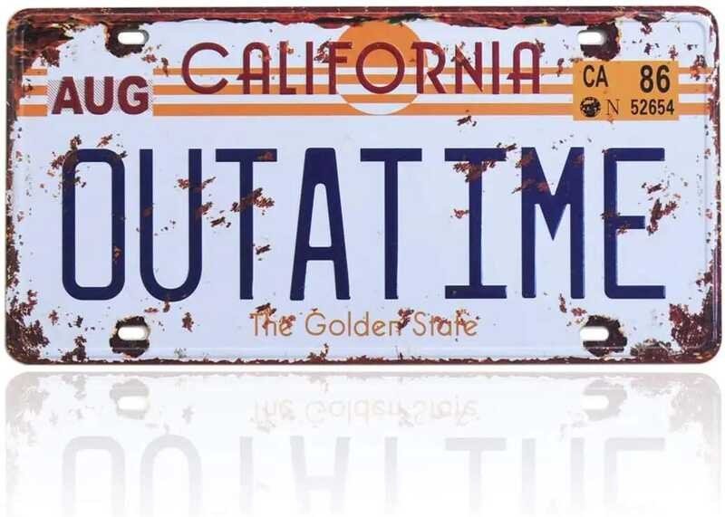 Outatime back to the future license plate decoration emed license plate ...