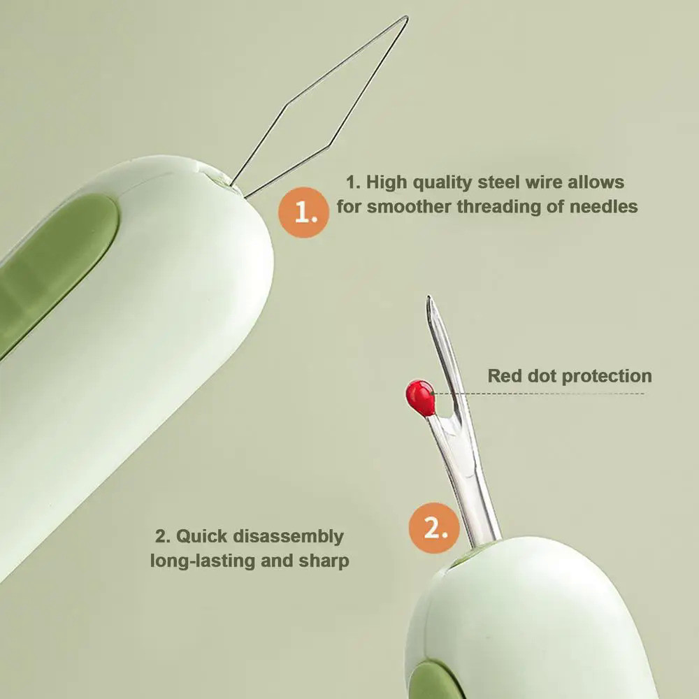2-in-1 Needle Threader 2024 New Needle Threading and Seam Kit Seam ...