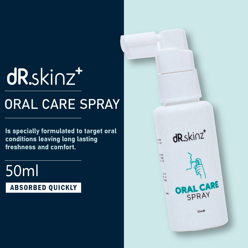 Dr. Skinz+ Oral Care Mouth Spray 50ml - for Ulcer Spray, Sore Throat ...
