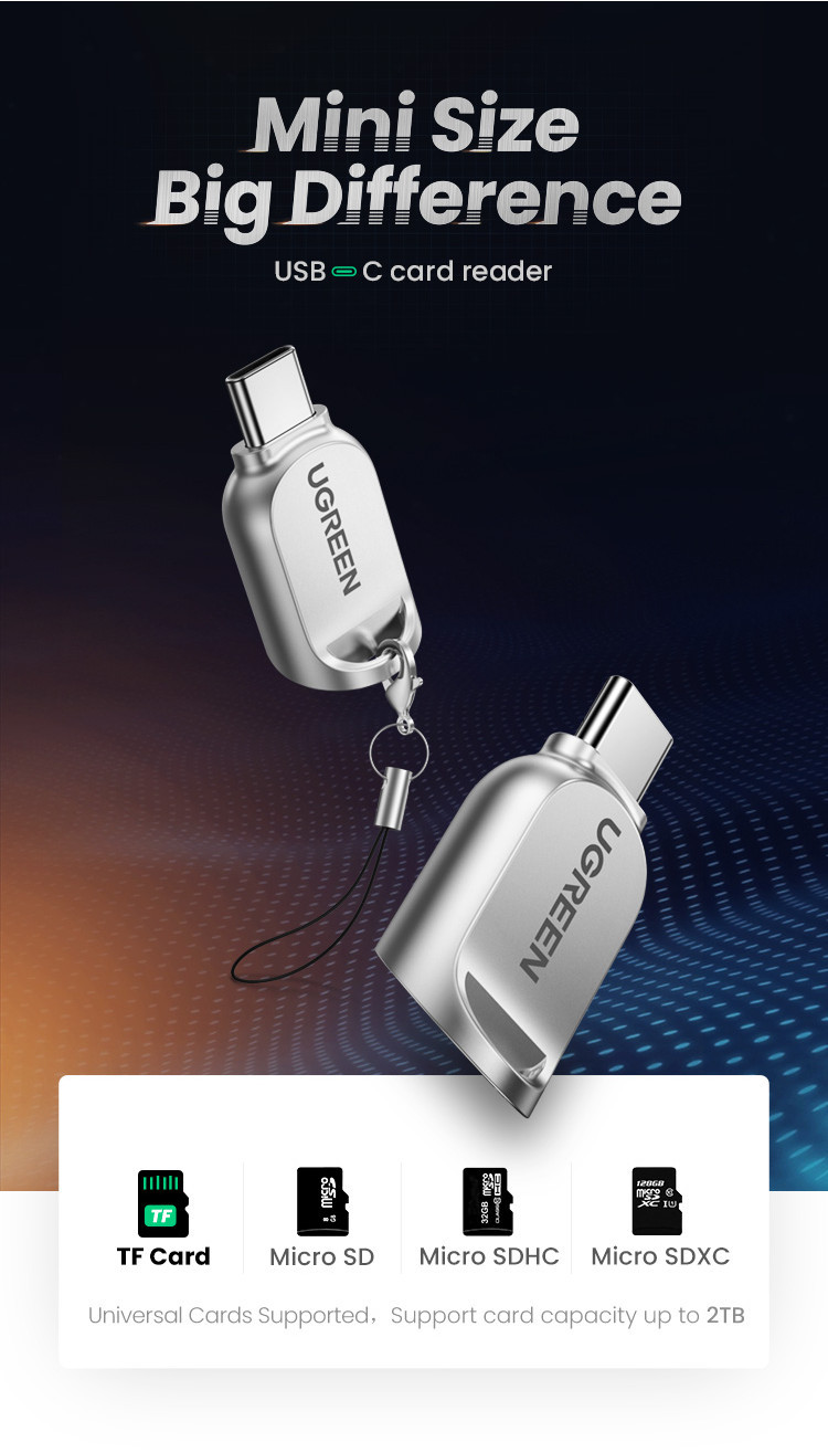 UGREEN TF Card Reader USB C Micro SD Card Reader USB 3.0 Type C OTG ...
