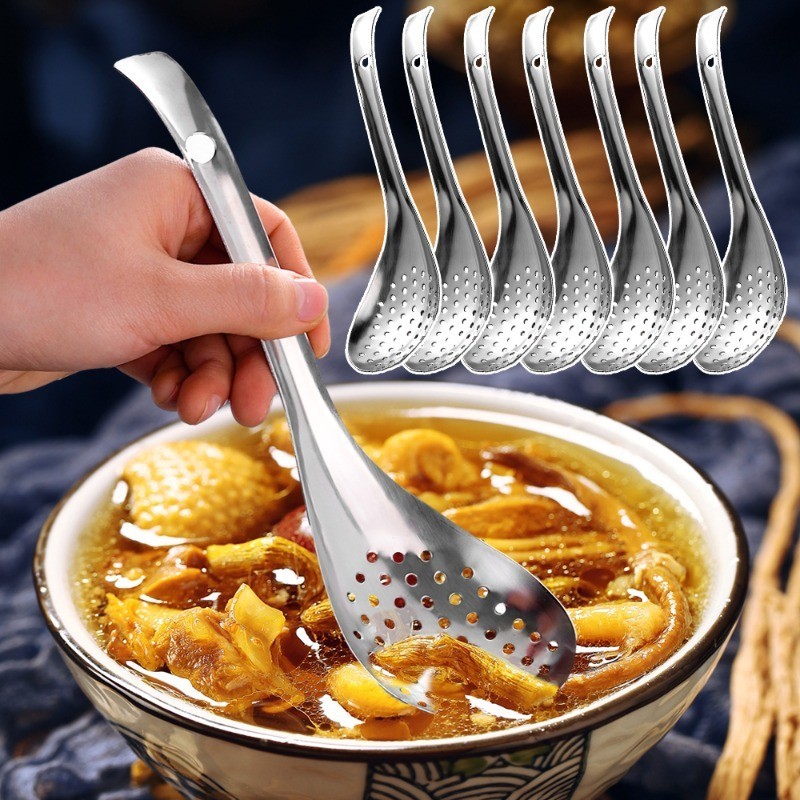 Stainless Steel Strainer Spoon - Hot Pot Strainer Spoon - Long Handle ...