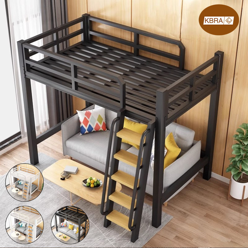 KBRA Bed Frame Double-Deck Loft Iron Combination Bed for Staff ...