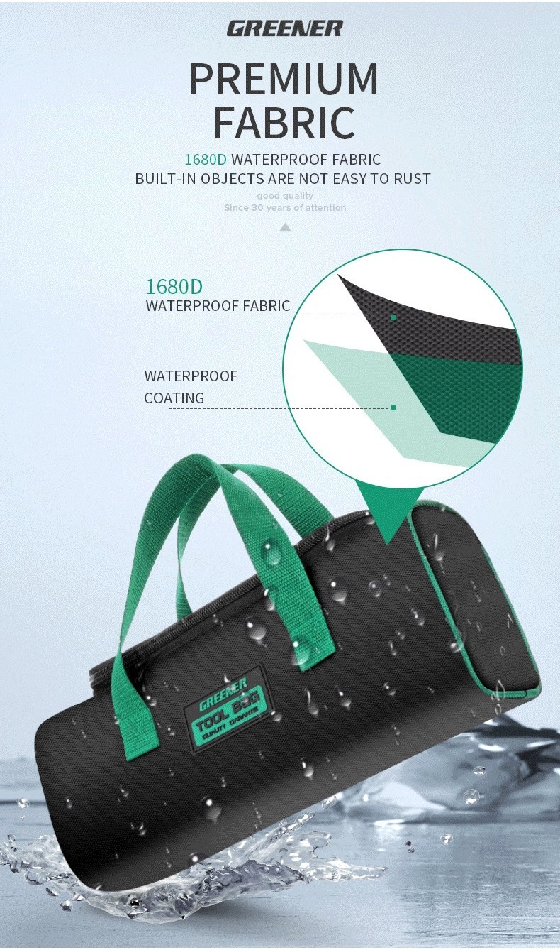 Greener Multi-Function Tool Bag Multi-Pocket Waterproof Anti-Fall ...