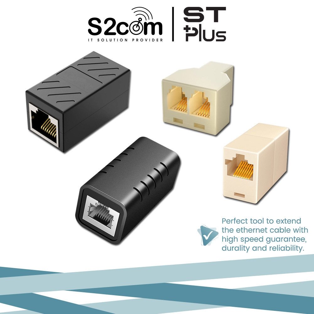 RJ45 Cat5e Cat6 Cat7 Shielded Ethernet Lan Cable Joiner Extender ...
