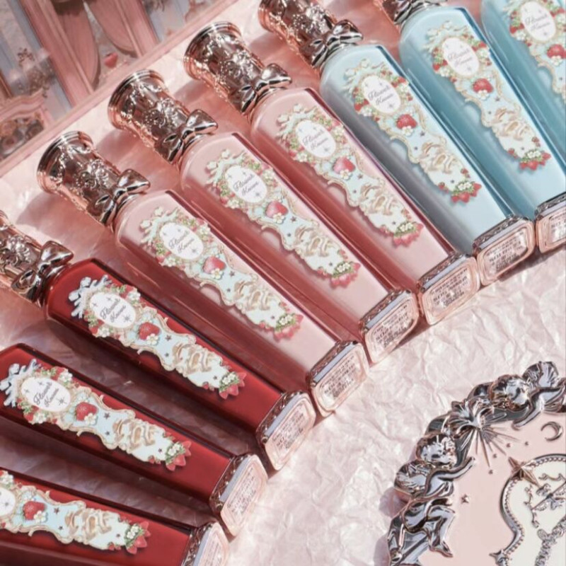花知晓 唇釉 草莓洛可可系列 Flower knows lip gloss strawberry Rococo series cloud ...
