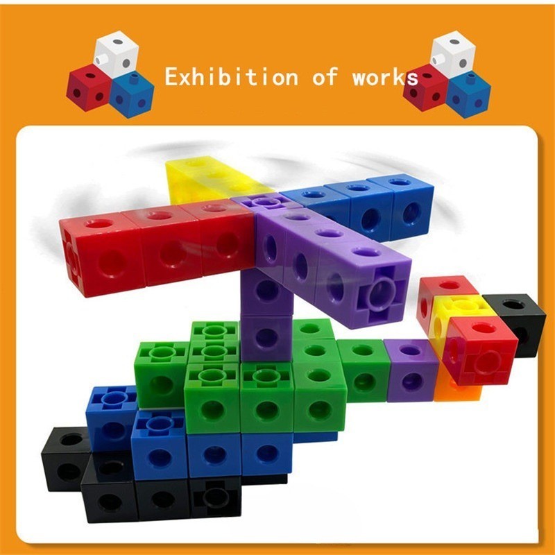Moulty Linking Math Cubes with Activity Set Number Blocks Counting Toys ...