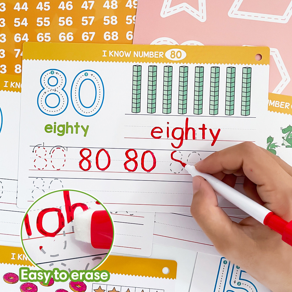 A5 Size Dry Erase Writing English Alphabet Flashcards for Kids Baby ...