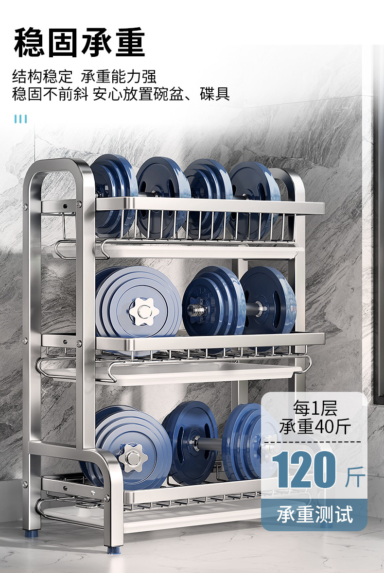 [in stock] 304Stainless Steel Dish Storage Rack Draining Dish Bowl ...