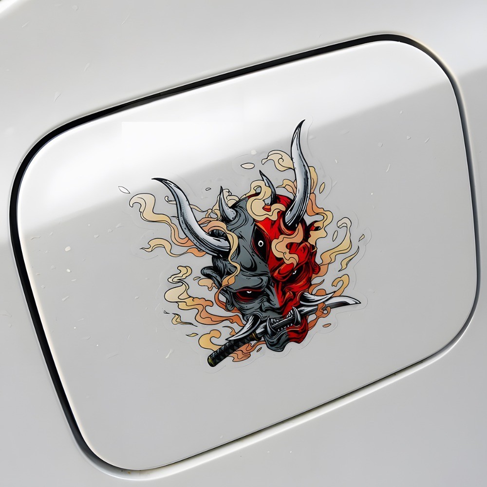 JDM Stickers Samurai Soul Motorcycle Japanese Oni Samurai Car Decal ...