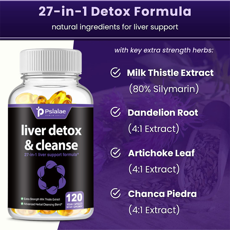 Pslalae Liver Health Capsules - Contains Milk Thistle Extract (80% ...