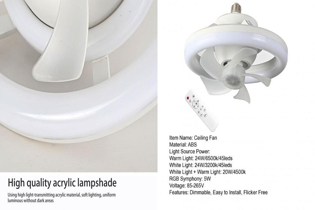 Low Ceiling Fan Easy Install Ceiling Fan Modern Ceiling Fan with Rgb ...
