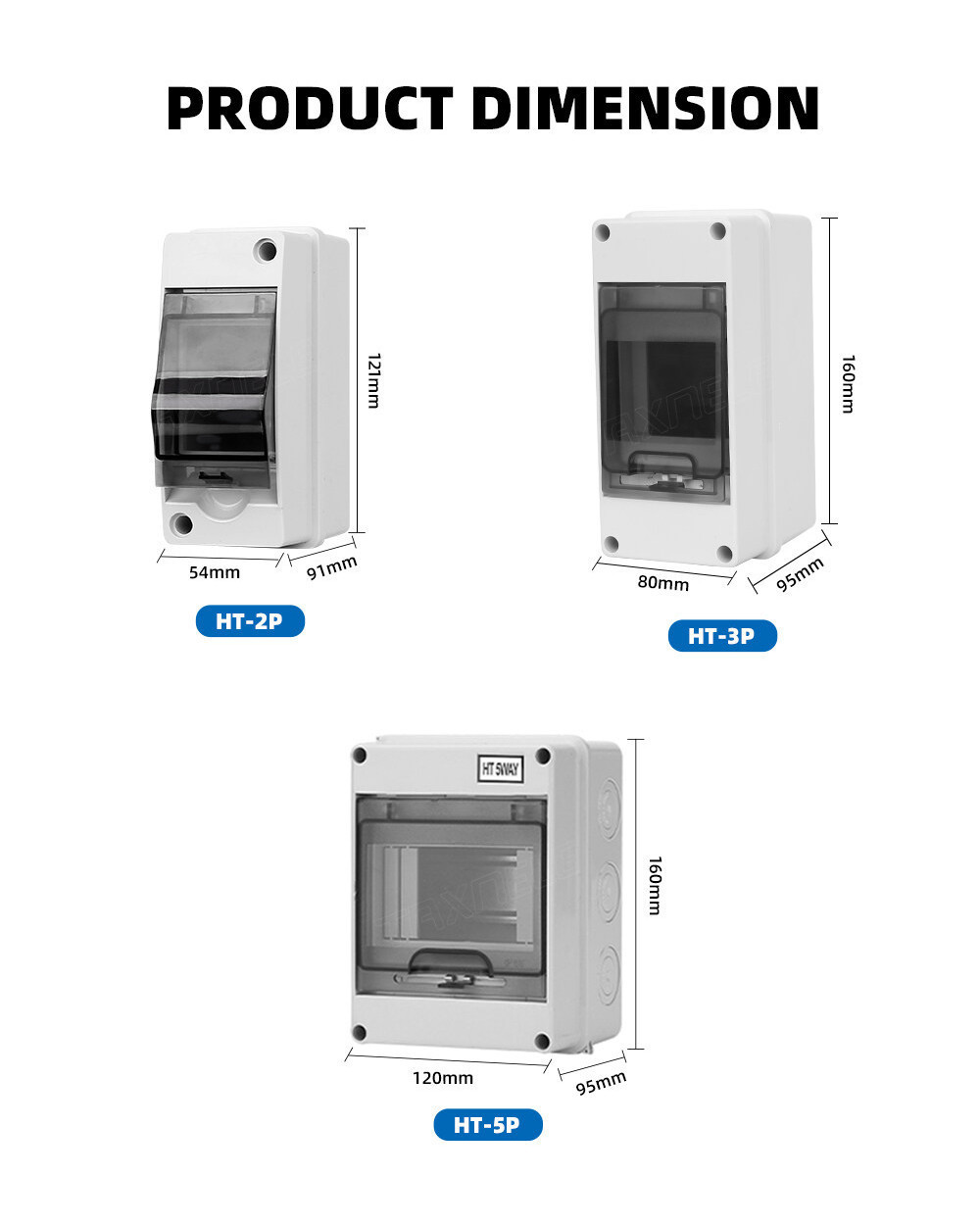TAXNELE HT 2 3 5 Ways BOX Waterproof Box Electrical Distribution Box ...
