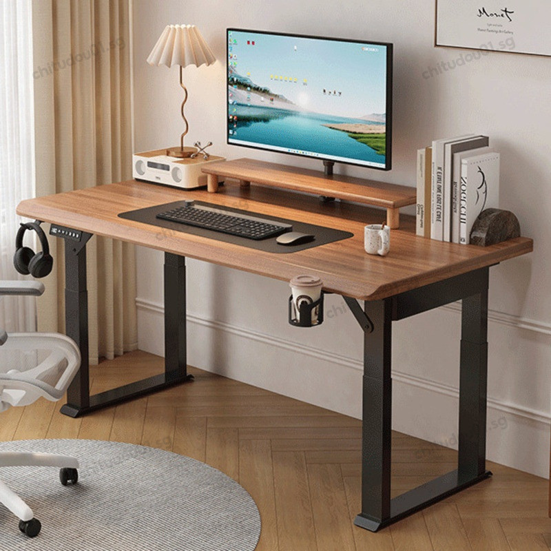 Computer Desk Solid Wood Office Desk Adjustable E-Sports Desk ...