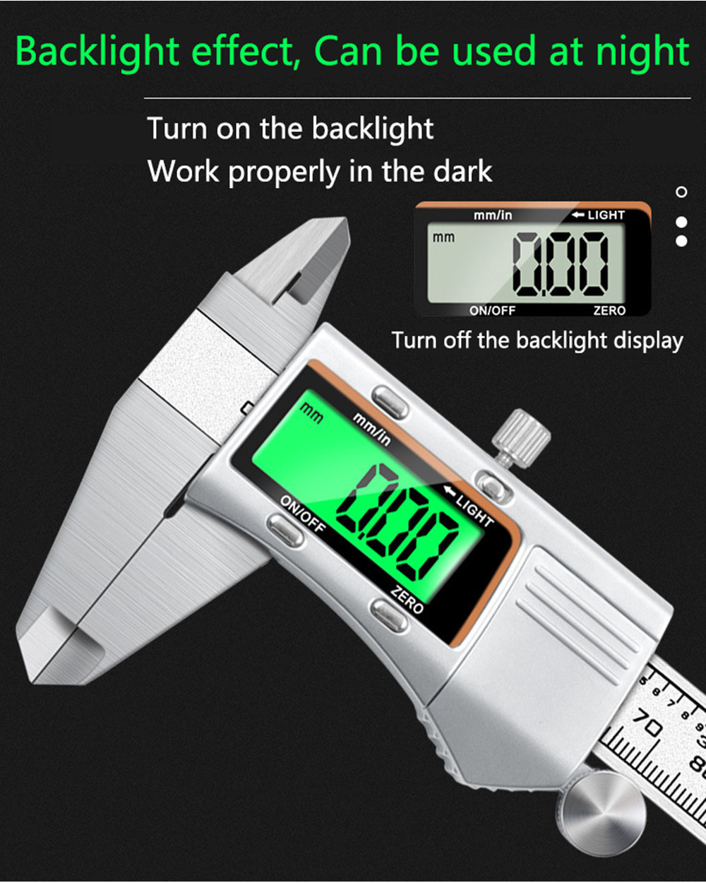 Stainless steel metal shell digital caliper electronic vernier caliper ...