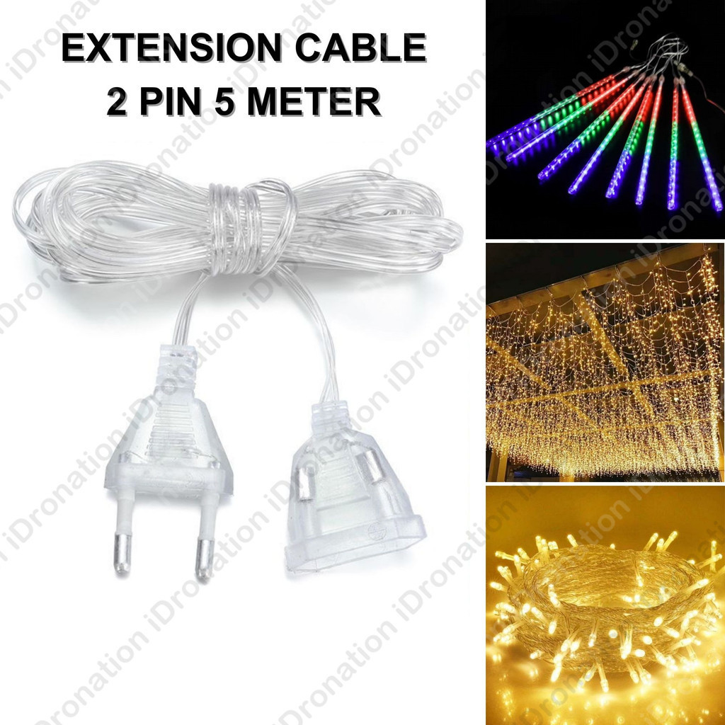 Extension Wire 2Pin 5 Meter For Fairy Light Extension Cable Standard 2 ...