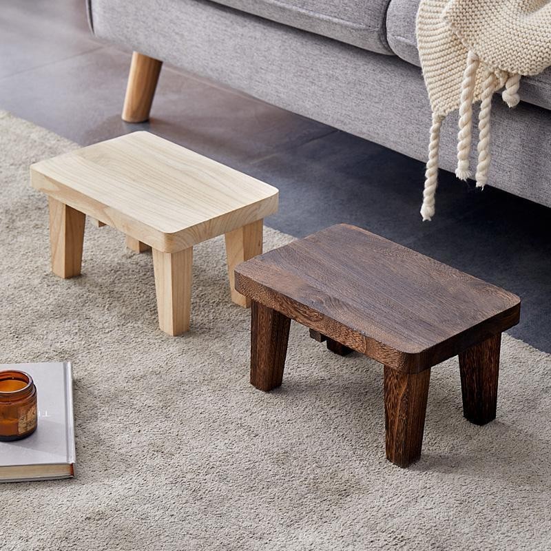 【Ready Stock】Small Wooden Stool Solid Wooden Square Stool Household ...