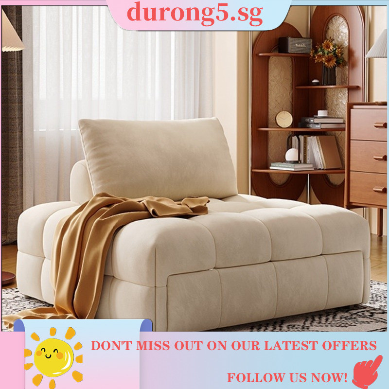 durong5.sg Lazy Sofa Multifunctional Cream Style Puff Fabric Single ...