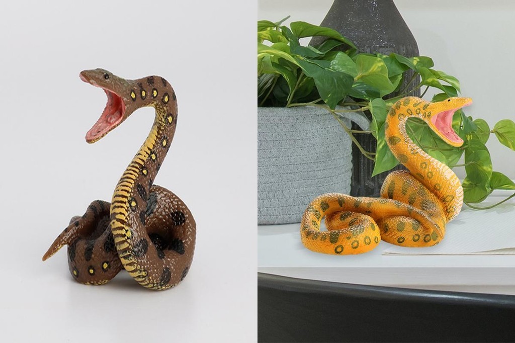 Shapxp Python Model Realistic Miniature Figurine PVC Solid Model Spoof ...