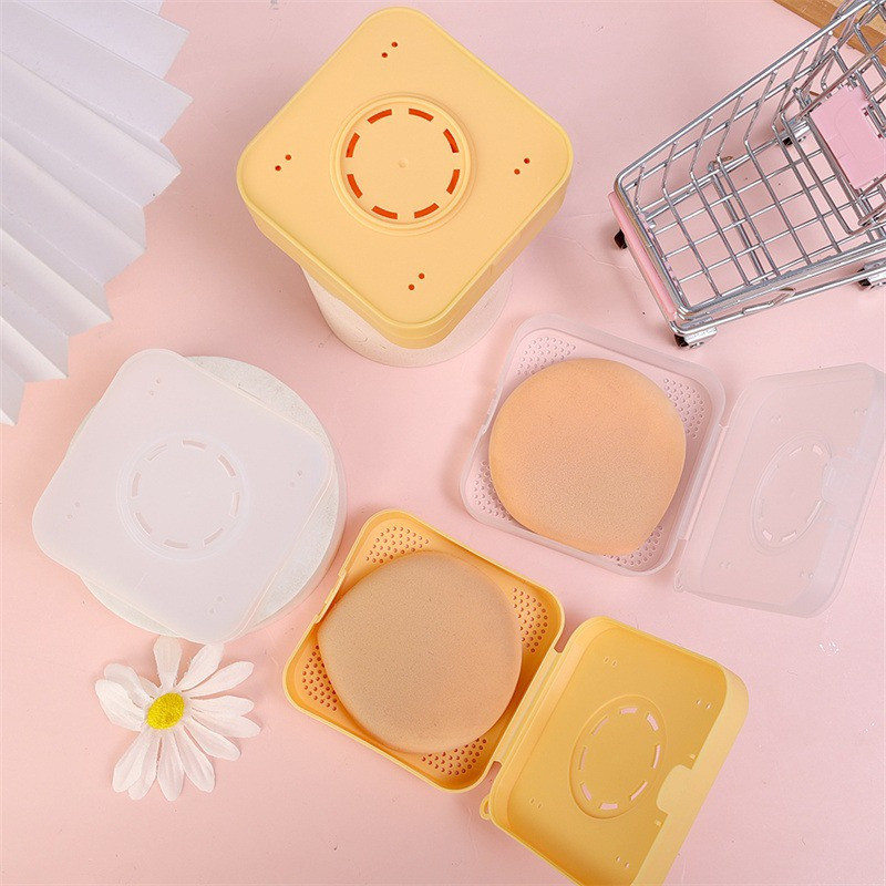 Air Cushion Powder Puff Storage Box - Double Folding Transparent Powder ...