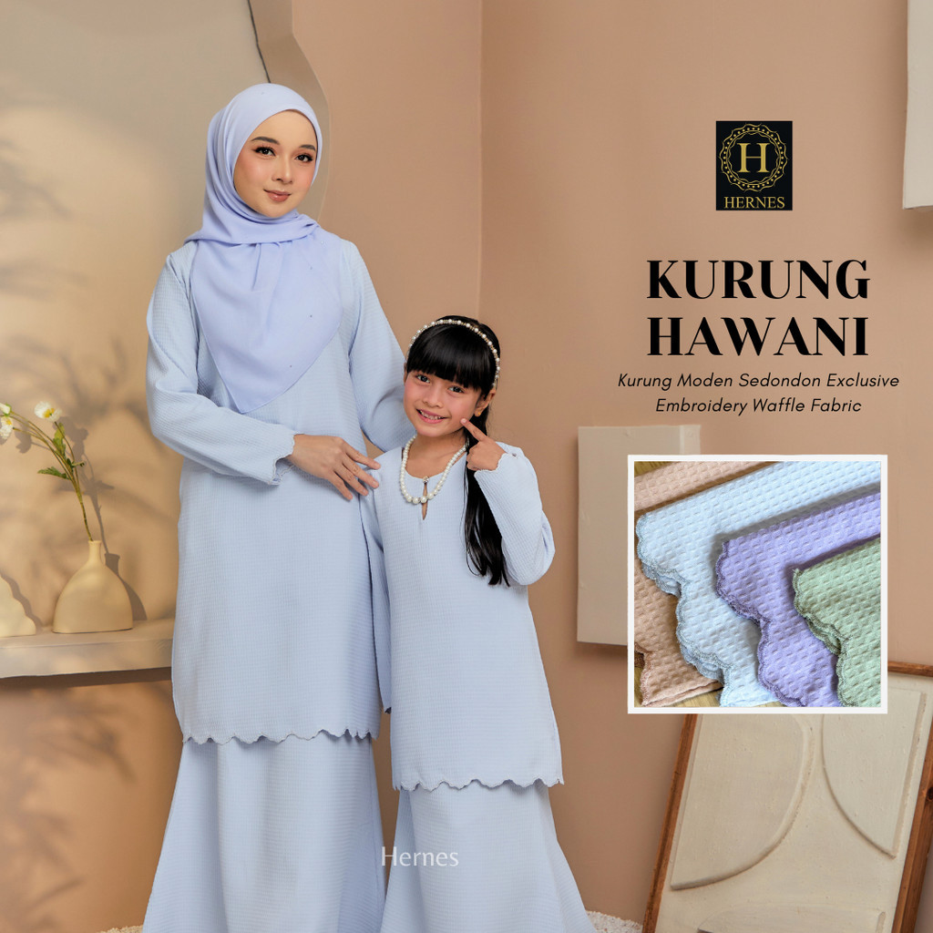 HERNES BAJU KURUNG MODERN HAWANI BAJU RAYA 2025 BAJU KURUNG MATCHING ...