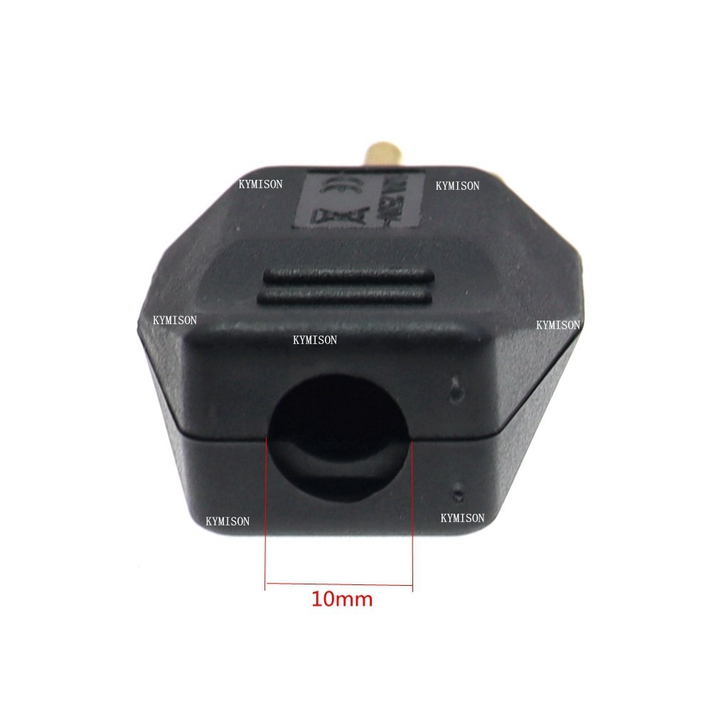 Pure Copper US UK Brazil Plug Adapter 250V10A Male Replacement Outlets ...