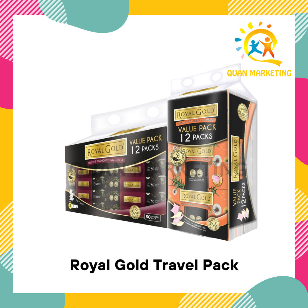 Royal Gold Travel Pack (50's x 12 Packets) - White/Twin Tone | Shopee ...