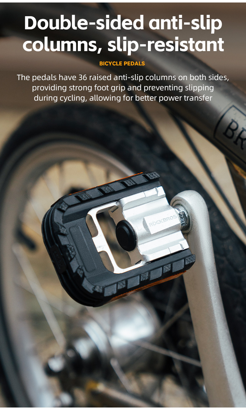 ROCKBROS Foldable Pedal Aluminum Alloy Quick Release Folding Bike ...