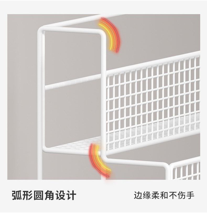 under-Table Storage Rack Bookshelf Mobile Storage Cabinet Floor with ...