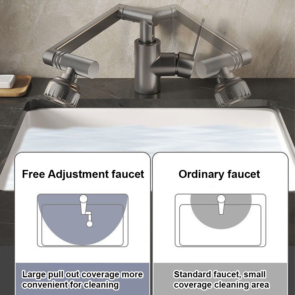 Worthbuy Dual Mode Mechanical Rocker Arm Faucet Ketuk Besen Keran Sinki ...