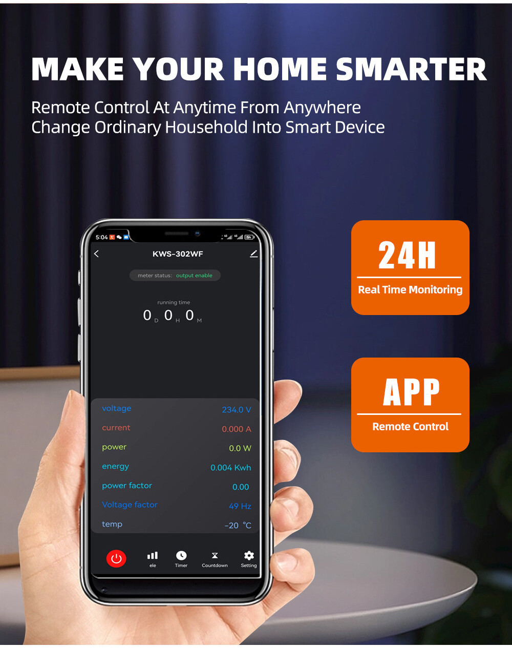 TUYA WiFi Smart Circuit Breaker Power Meter Over Under Voltage ...