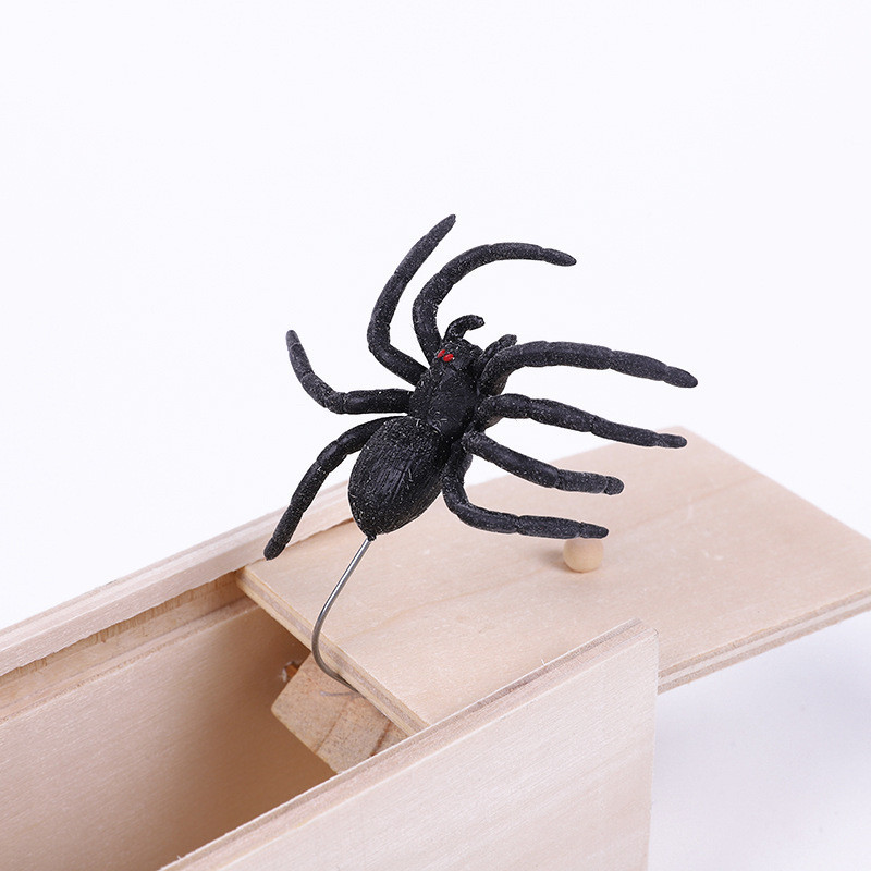 Wenbo [Toy] Scary Spider Wooden Trick Box Prank Creative Bug Spider ...