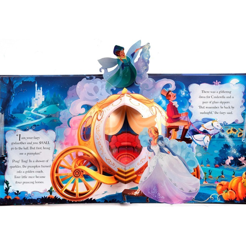 Usborne POP UP Fairy Tale Cinderella 3D Flap Book Picture Book Story ...