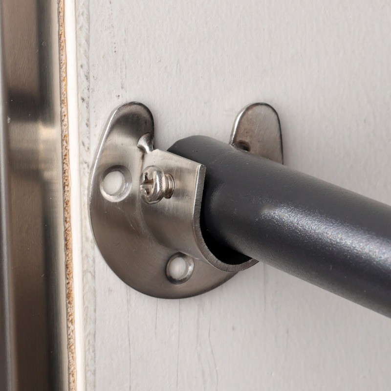 Flange Base Clothes Pole - Thick Stainless Steel, Adjustable,round Tube ...