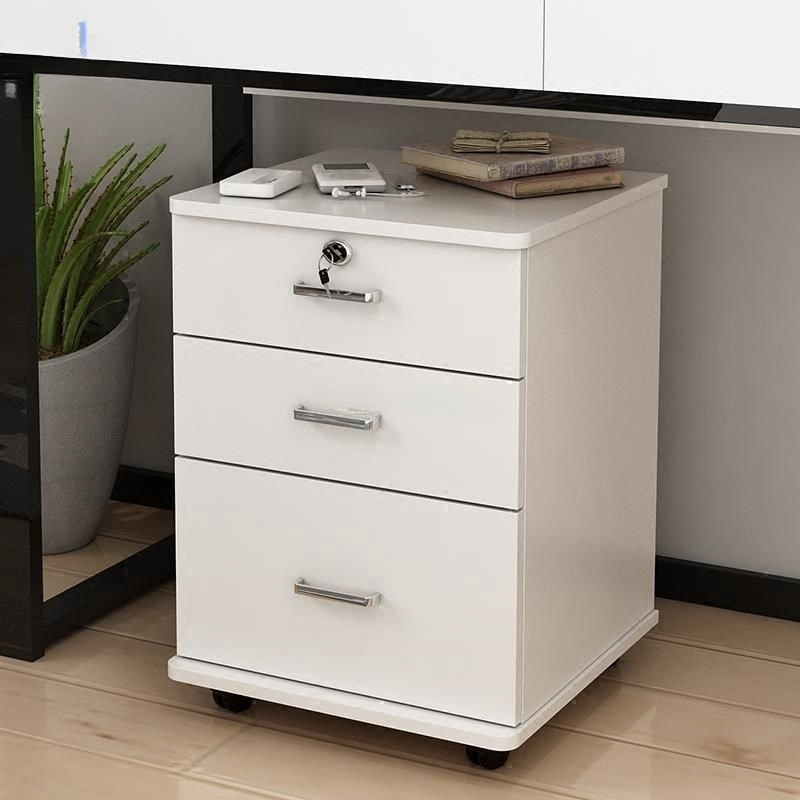 Bedside Office Filing Wooden Table Mobile Low With Lock A4 Drawer ...