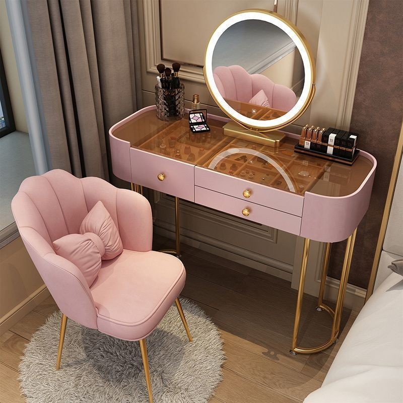 Solid Wood Bedroom Dressing Table Modern Simple Dressing Table Light ...