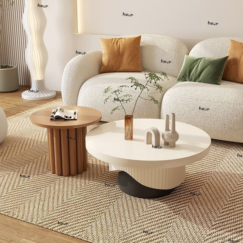 AC Round Coffee Table Small Apartment Living Room Home Simple Modern ...