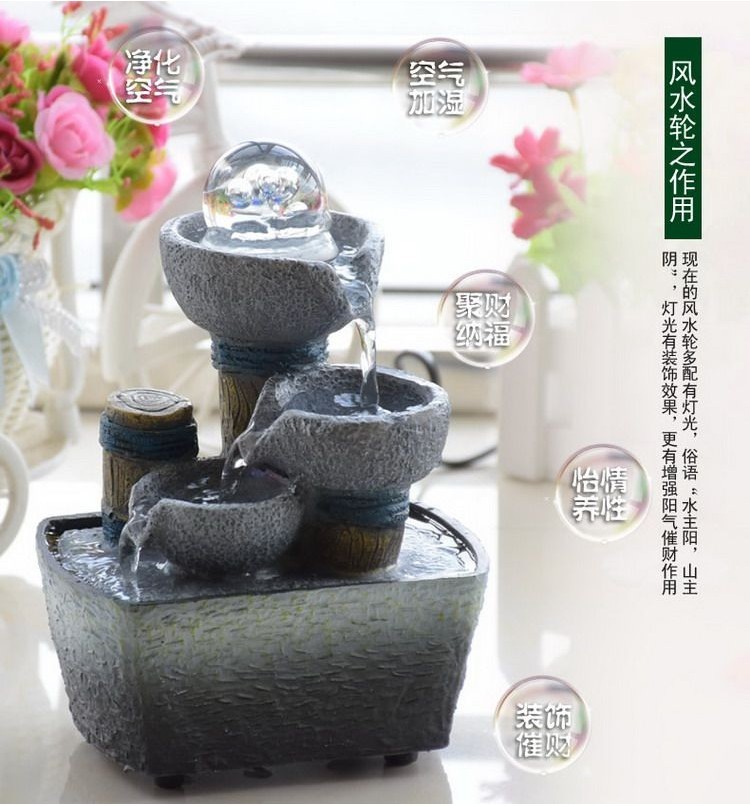 Flowing Water Making Money Ornaments Feng Shui Ball Money Circulating ...