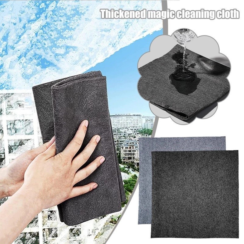 Thickened Magic Cleaning Glass Cloth No Trace Reusable Microfiber ...