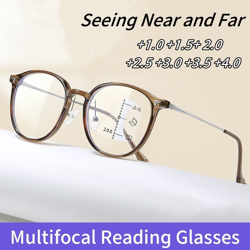 Progressive Multifocal Reading Glasses Unisex Near and Far Presbyopia ...
