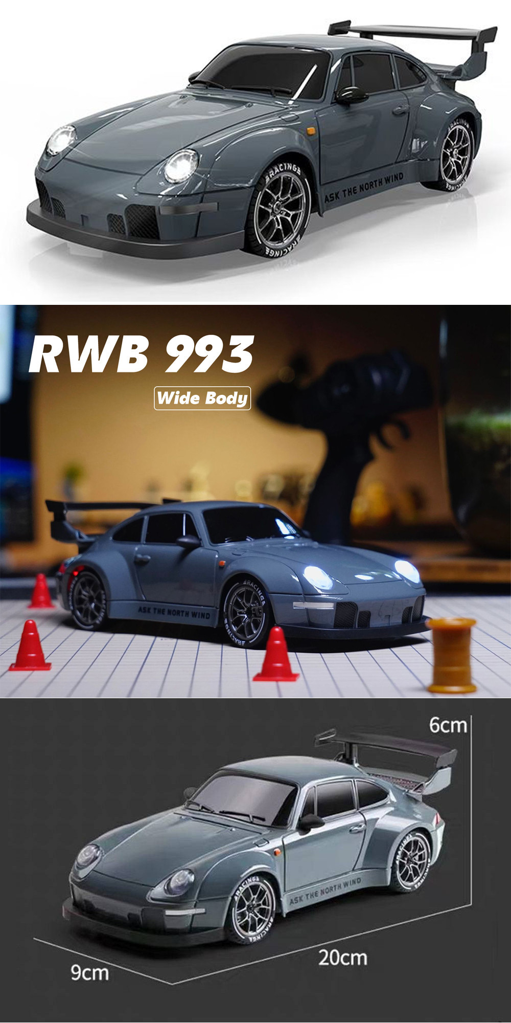 Limited Edition 1/20 4WD RC Drift GTR Car Sports Car Full Scale Remote ...